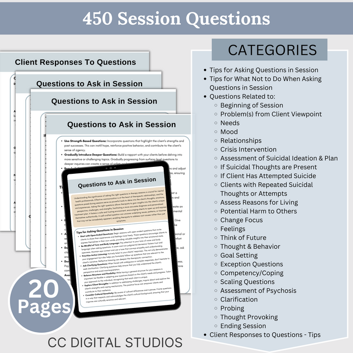 Therapy Questions Bundle: 2,750 Curated Questions for Enhanced Therapy ...