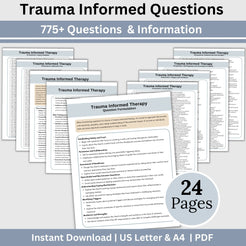 Trauma-Informed Therapy Questions Cheat Sheet: 750 Probing Questions f ...