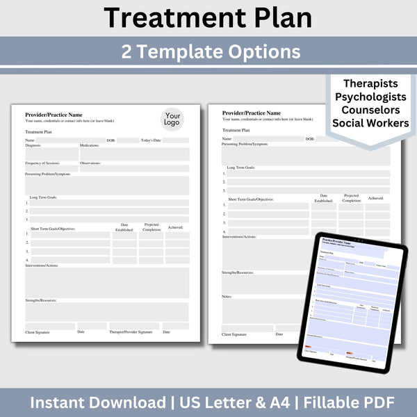 Treatment Plan Template: Streamline Therapy Documentation ...