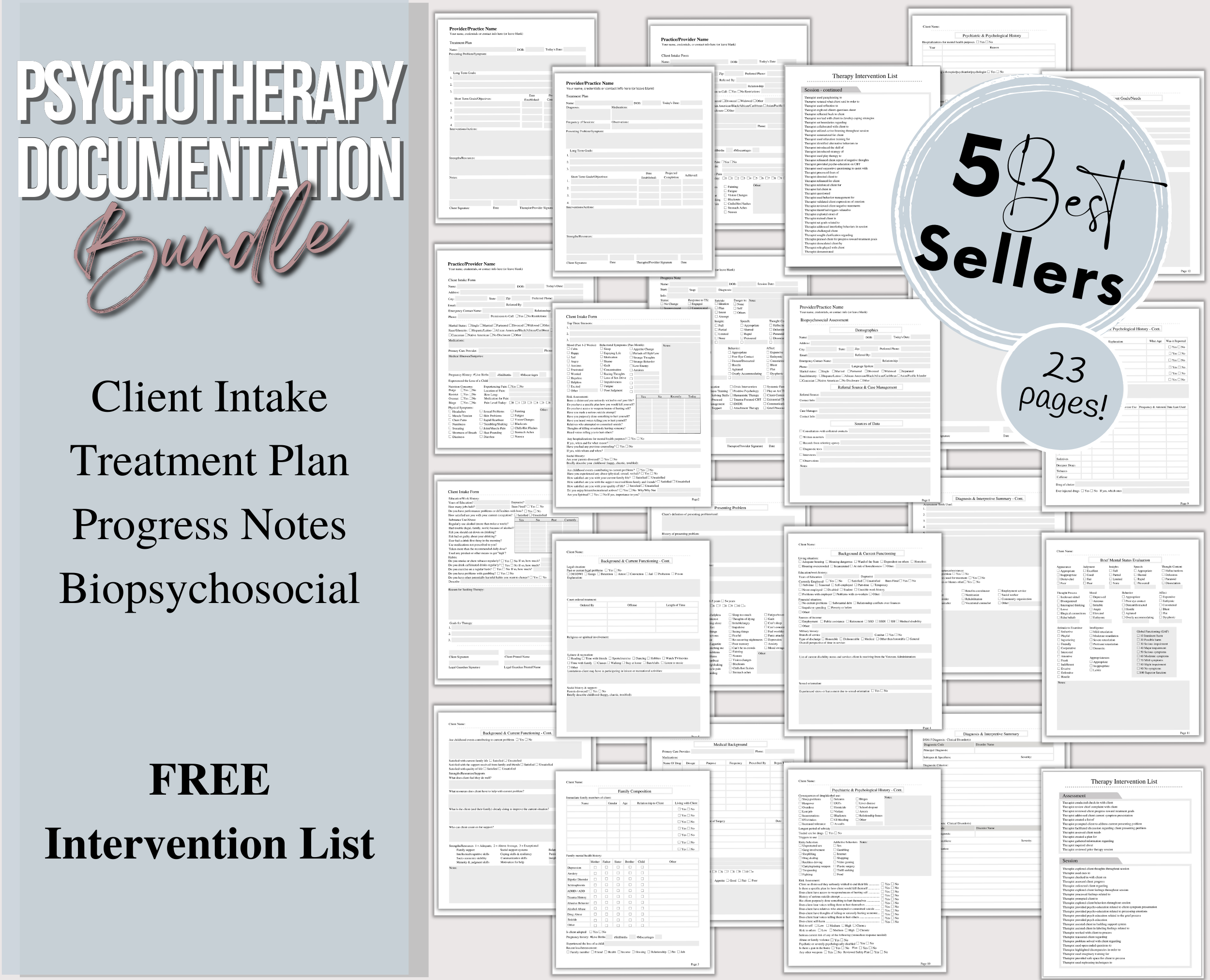 Best Seller Therapy Documentation Bundle – CCDigitalStudios