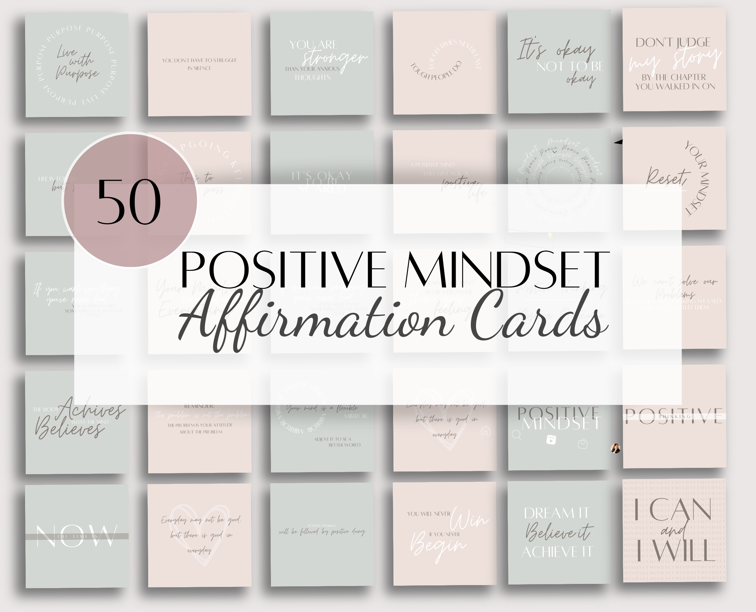 Positive Mindset Affirmation Cards – CCDigitalStudios