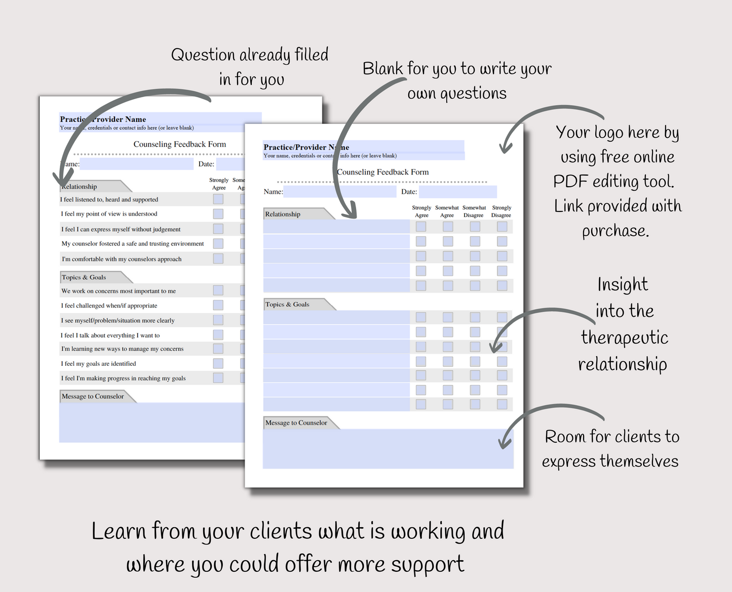Client Feedback Form: Improve Counseling Effectiveness – CCDigitalStudios