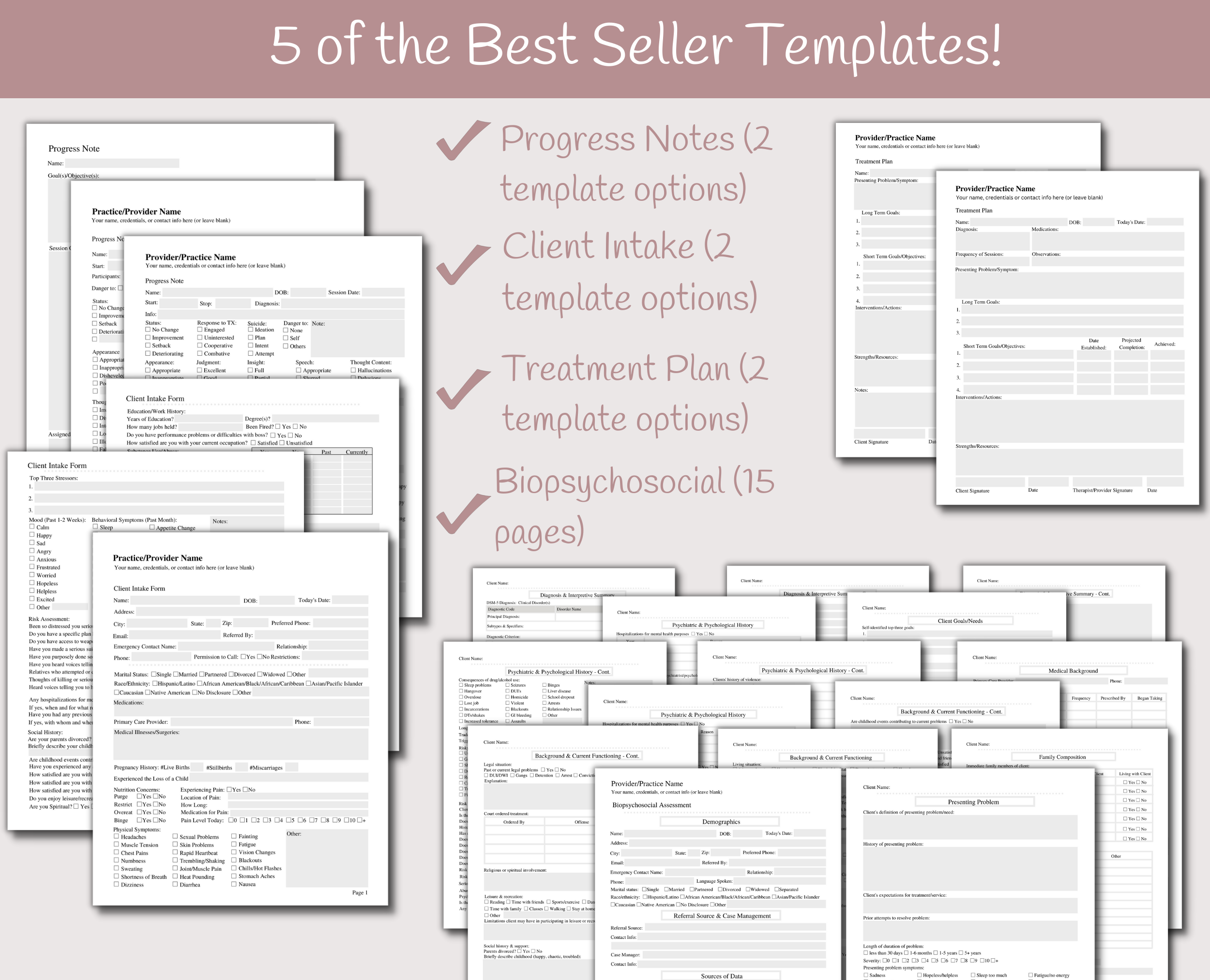 Best Seller Therapy Documentation Bundle – CCDigitalStudios