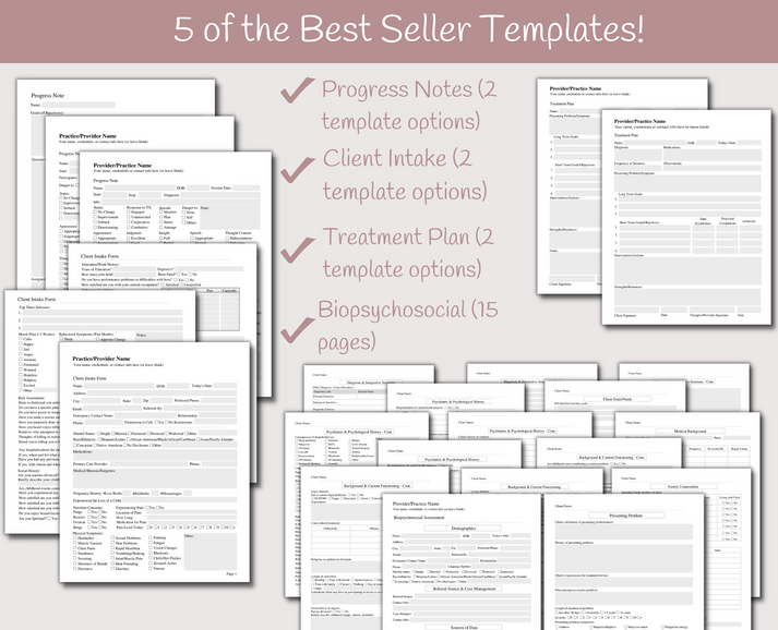 Best Seller Therapy Documentation Bundle – CCDigitalStudios
