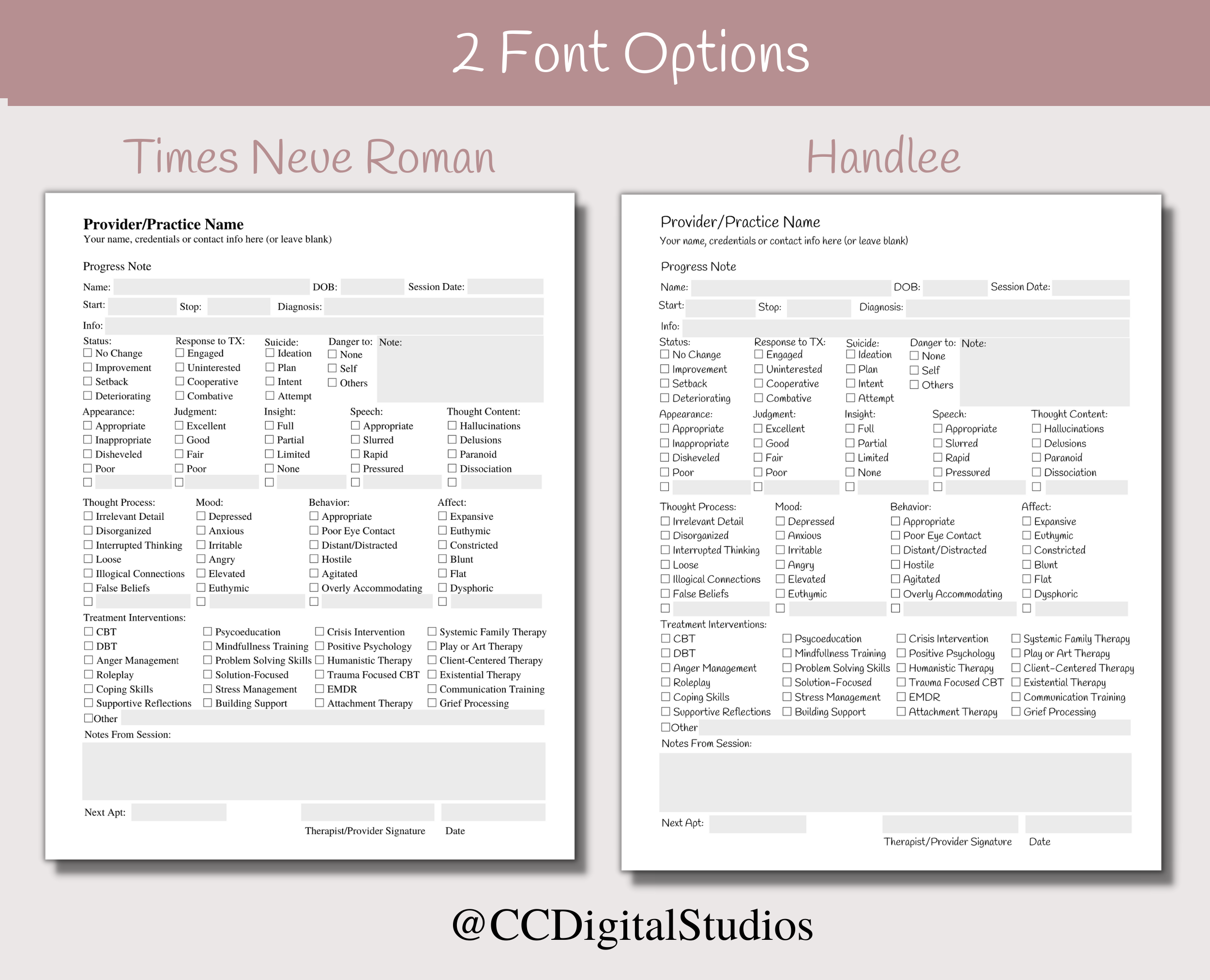Best Seller Therapy Documentation Bundle – CCDigitalStudios
