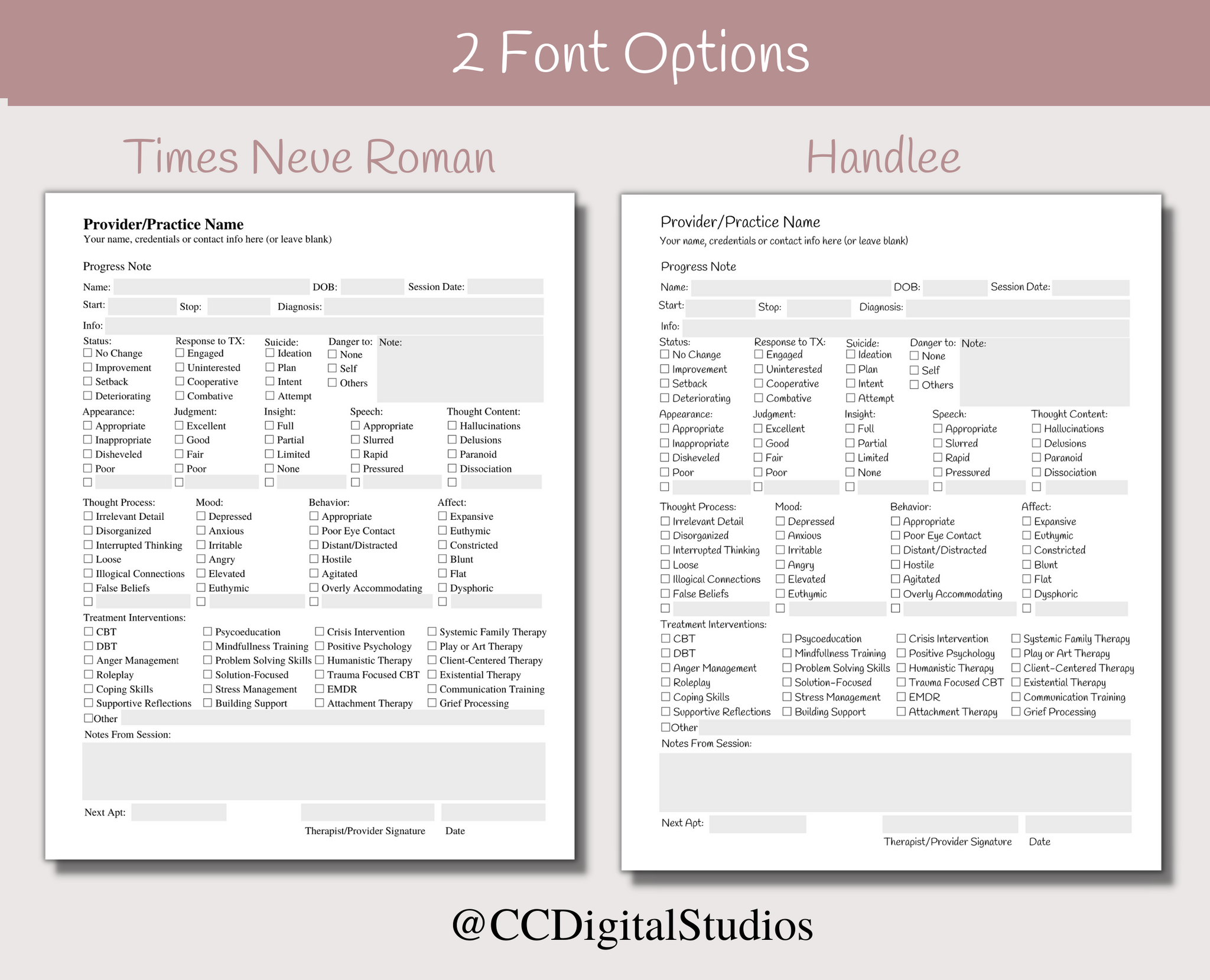 Best Seller Therapy Documentation Bundle – CCDigitalStudios