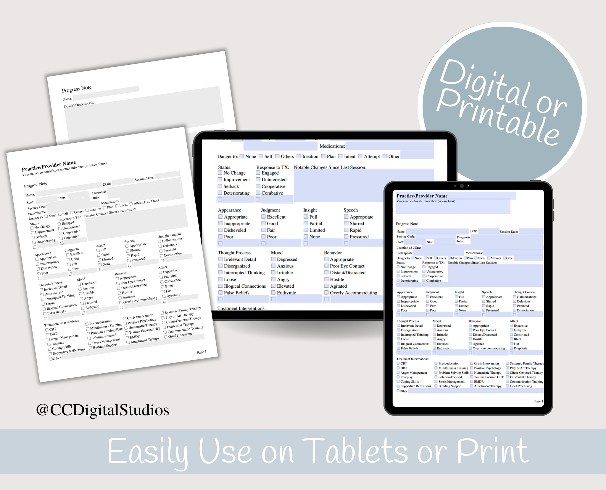 Telehealth Progress Note – CCDigitalStudios