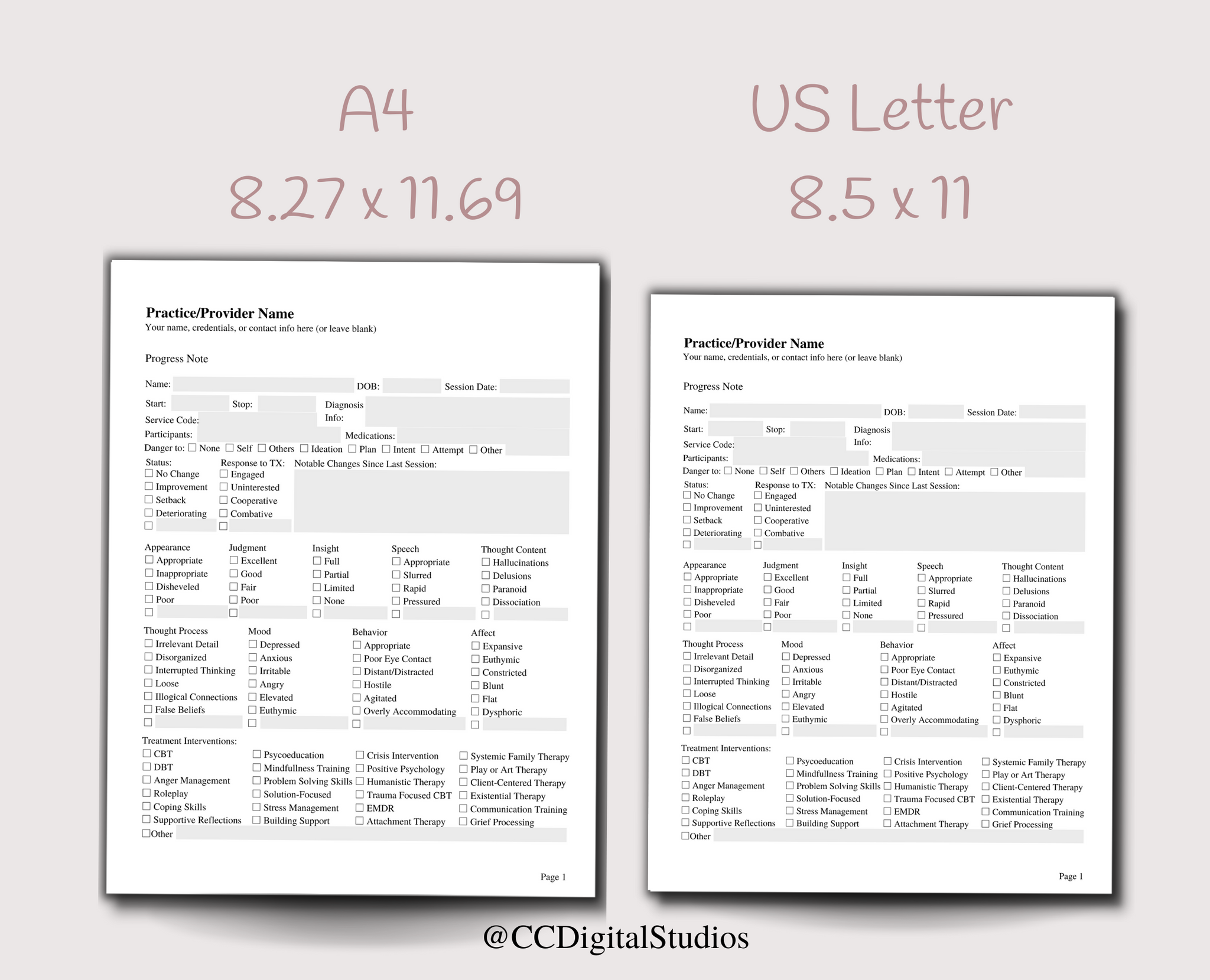 Telehealth Progress Note – CCDigitalStudios