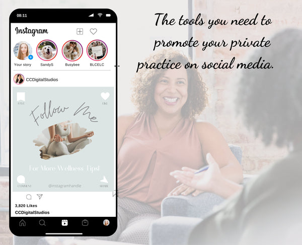 Therapist Private Practice Social Media Marketing Tool for Instagram ...